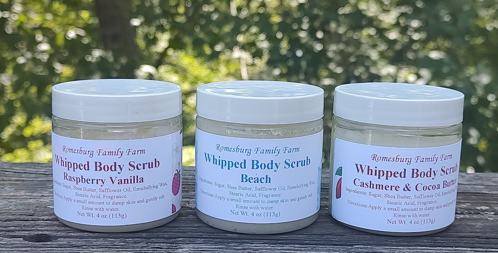 Whipped Body Scrubs | Romesburg Family Farm